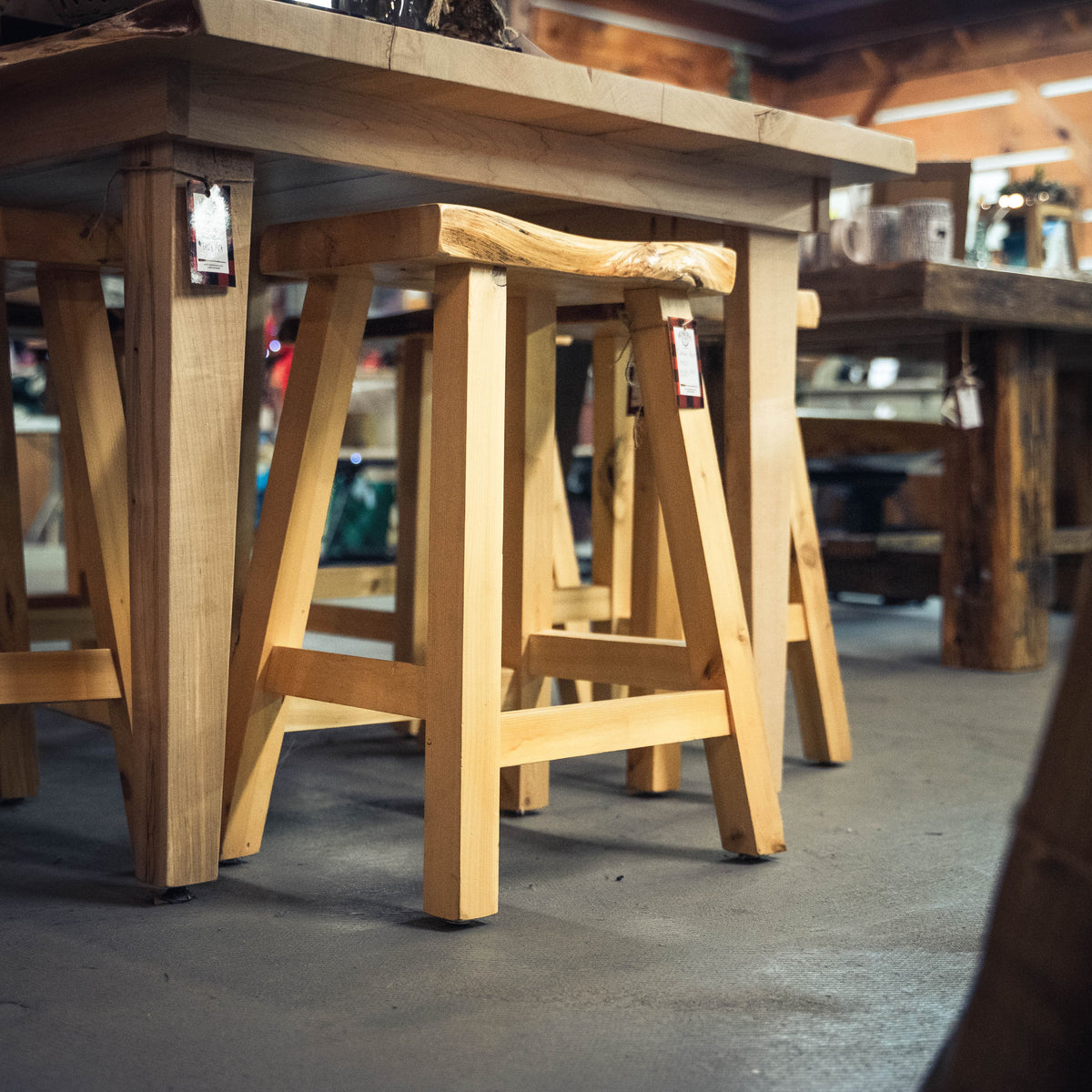 Handmade Mennonite Cedar Bar Stool – The Muskoka Store